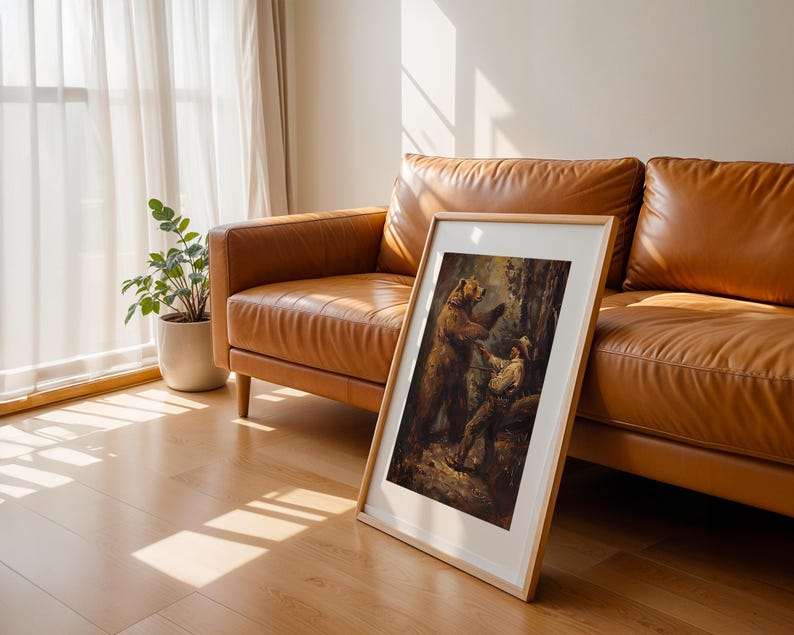 Large Western Wall Art | Vintage Art | Bear Wall Art | Vintage Western ...