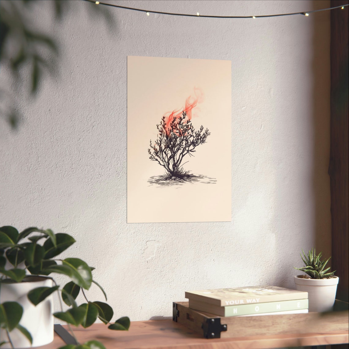 Burning Bush Art Moses Christian Wall Art Christian Wall Art