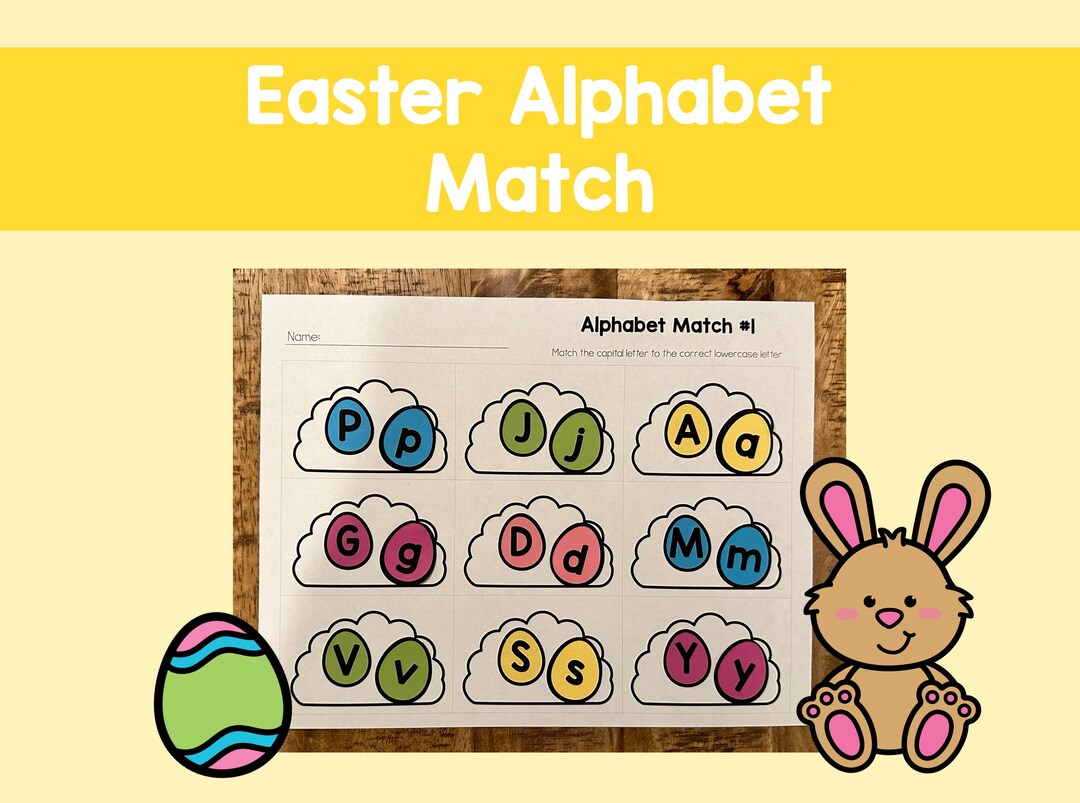 Easter Alphabet Match | Pre-k and Kinder - Etsy