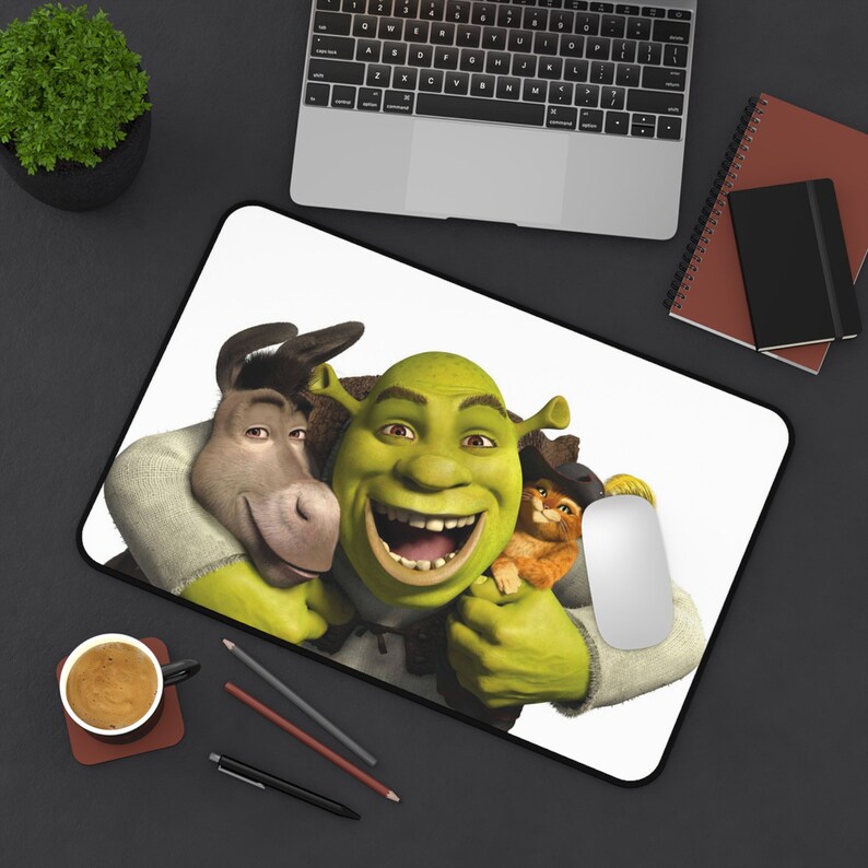 Shrek Donkey and Puss in Boots Mouse Pad Desk Mat - Etsy