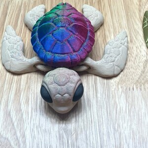 3D Printed Sea Turtle, 4.5, Cinderwing3d, Articulated, 3D Print, Fidget ...