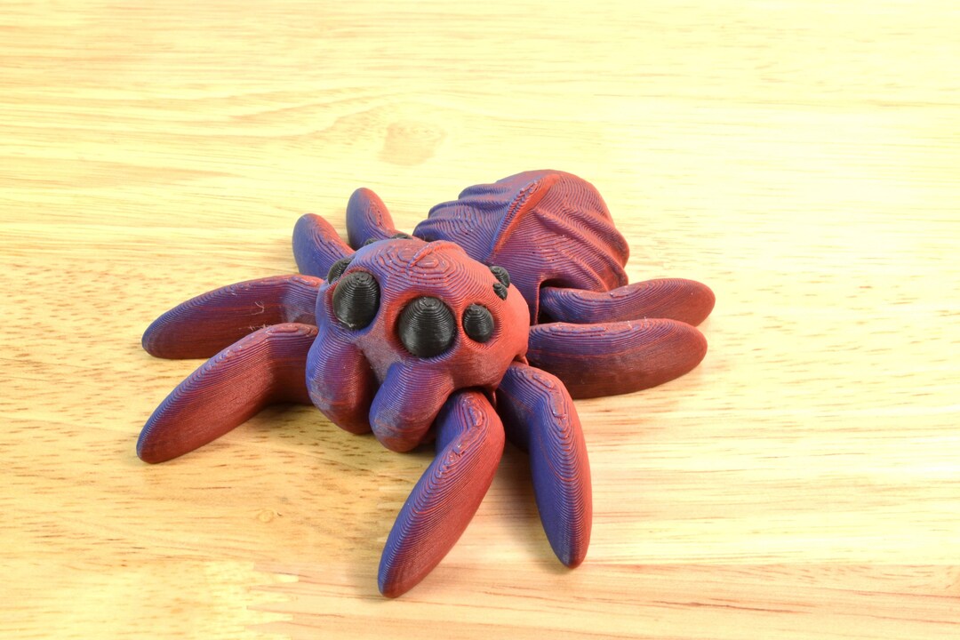 3D Printed Spider, 3.5, 5 or 7 Jumping Spider, Gift, Decoration, Fidget ...