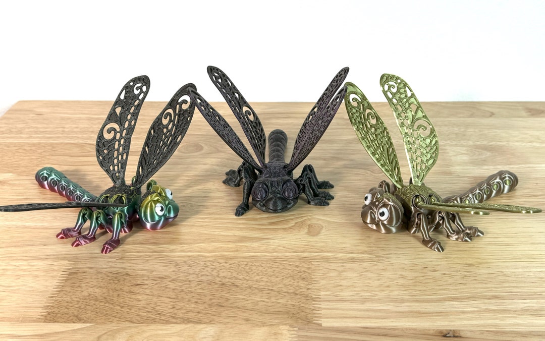 3D Printed Dragonfly Gift Fidget Toy Flexi Factory - Etsy