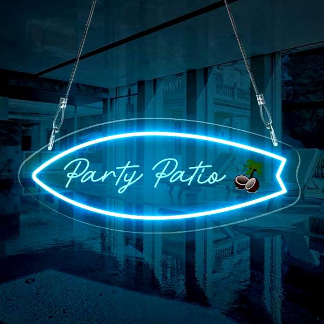 Custom Surfboard Neon Sign, Outdoor Surfboard UV Printed Led Sign ...