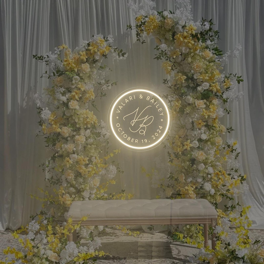 Personalized Wedding LED Sign, Wedding Welcome Sign, Wedding ...