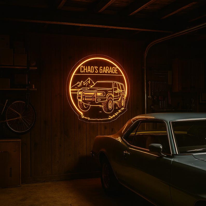 Custom Garage LED Neon Sign: Man Cave Decor, Christmas Gift for Men - Etsy