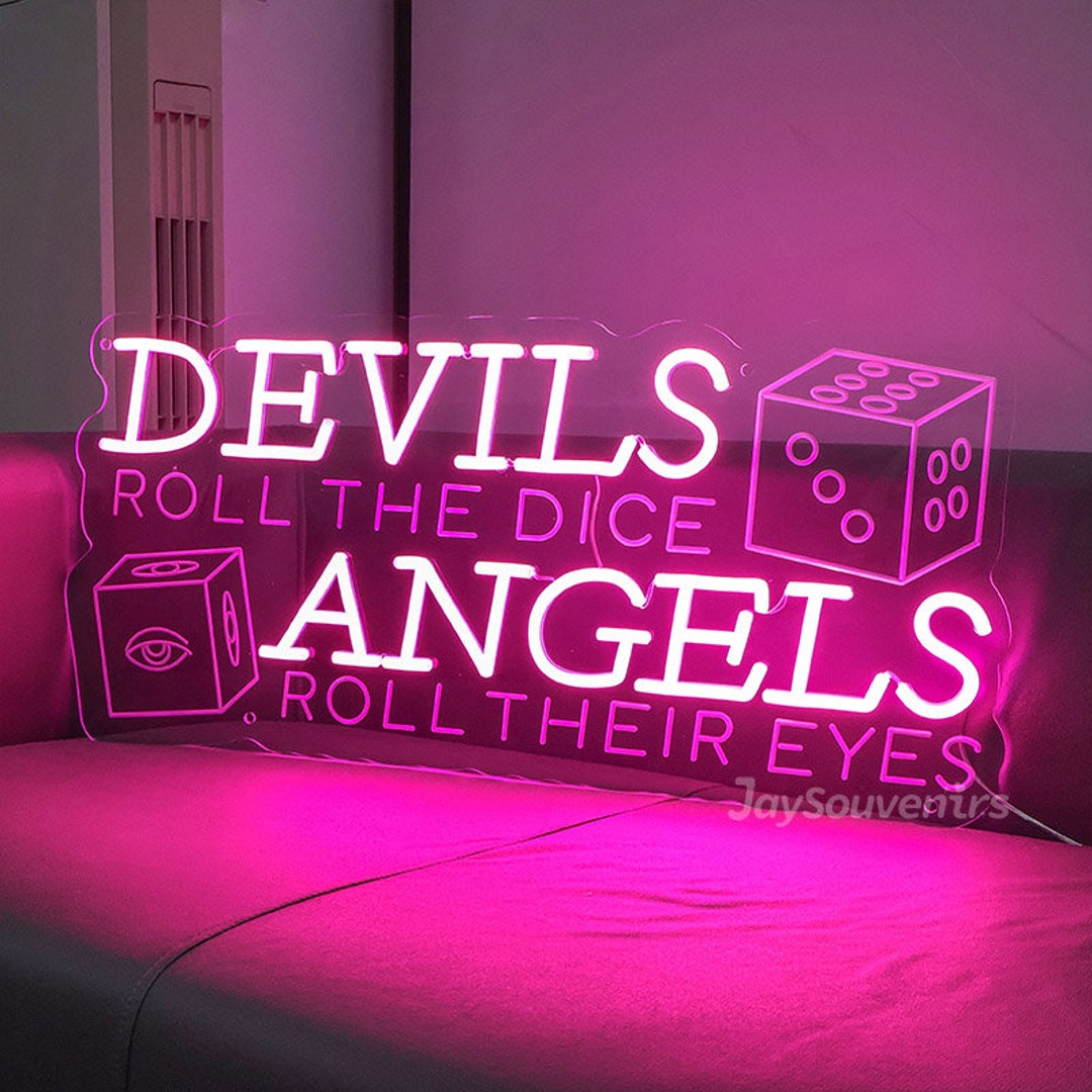Devils Roll the Dice,angels Roll Their Eyes,cruel Summer Decor,gift for ...