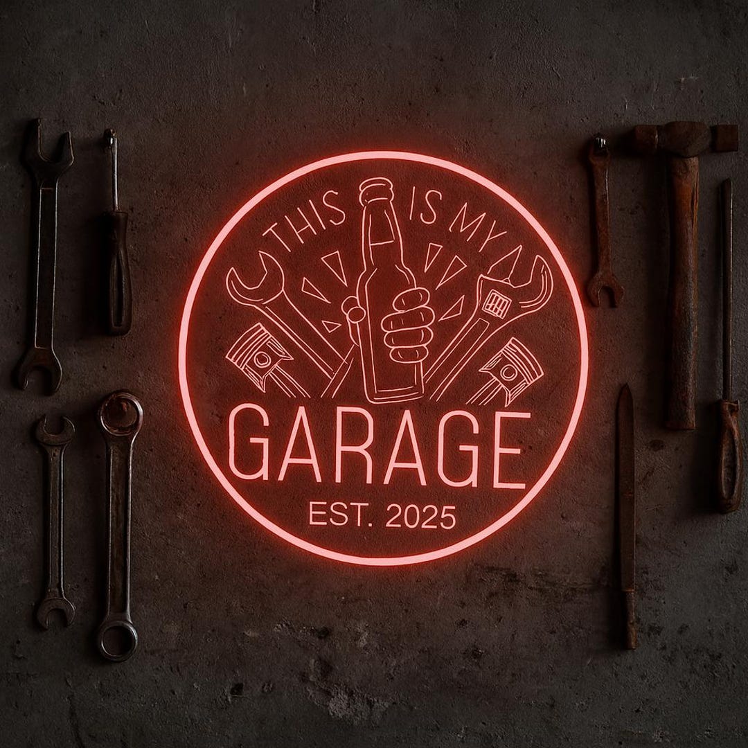 Custom "this is My Garage" LED Neon Sign, Man Cave Decor - Etsy