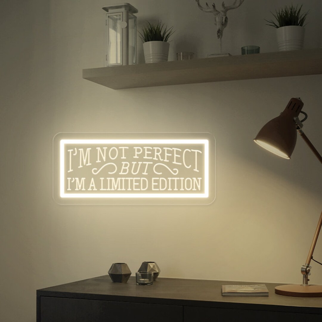 I'm Not Perfect I'm Limited Edition Led Sign,boho Inspirational Neon ...