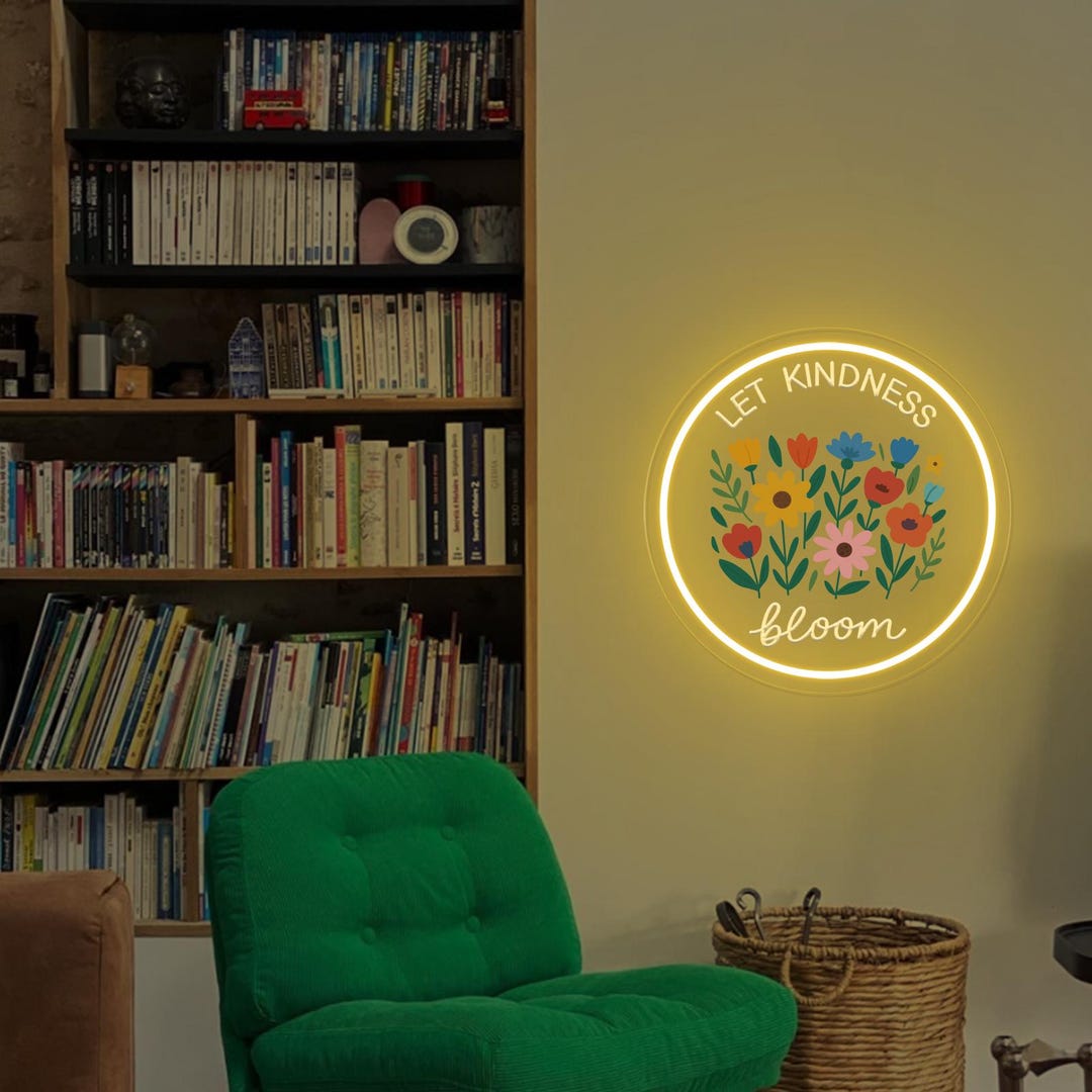 Let Kindness Bloom Neon Sign: Teacher Classroom Decor - Etsy