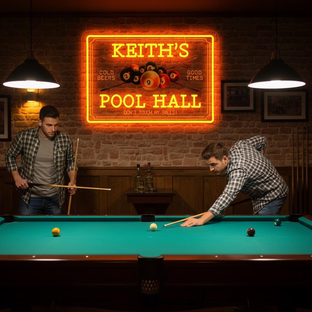 Custom Name Billiard Pool Hall LED Neon Sign: Man Cave Decor - Etsy
