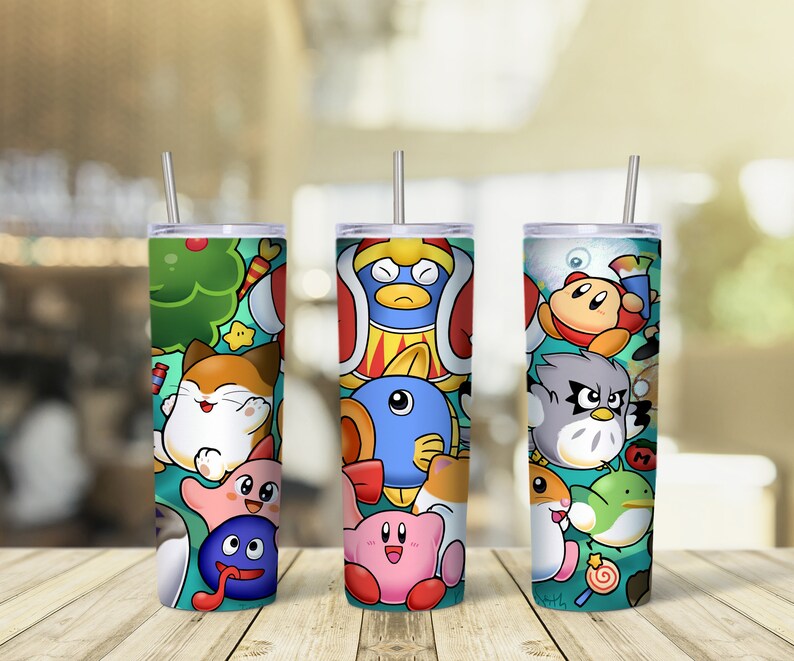 Cartoon Tumbler PNG, 20 Oz Skinny Sublimation Designs, Cartoon Tumbler ...