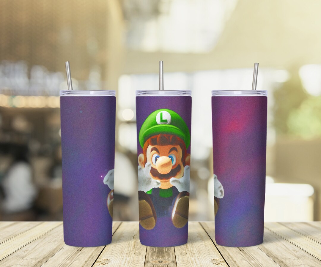 Luigi Tumbler PNG, 20 Oz Skinny Sublimation Designs, Luigi Tumbler Wrap ...