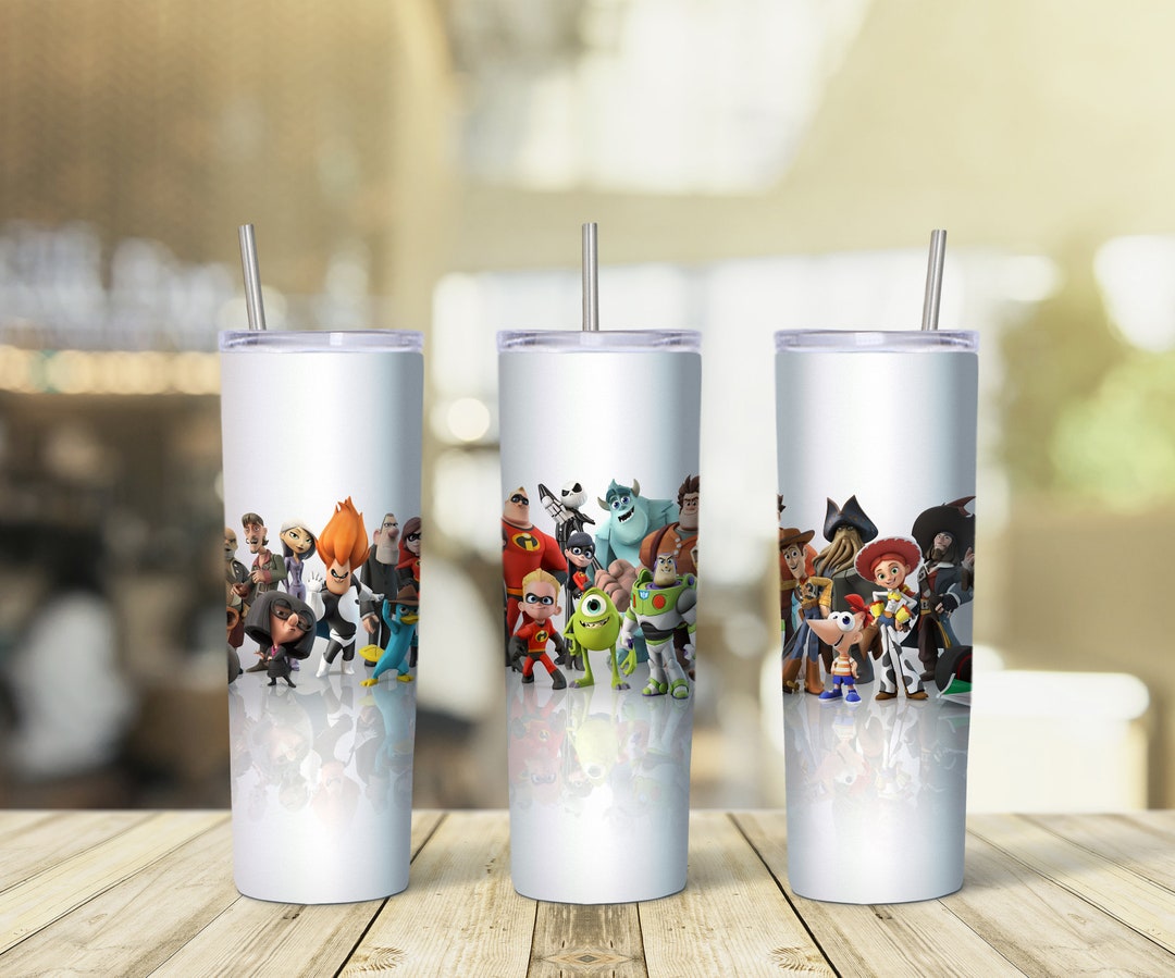 Cartoon Tumbler PNG, 20 Oz Skinny Sublimation Designs, Cartoon Tumbler ...