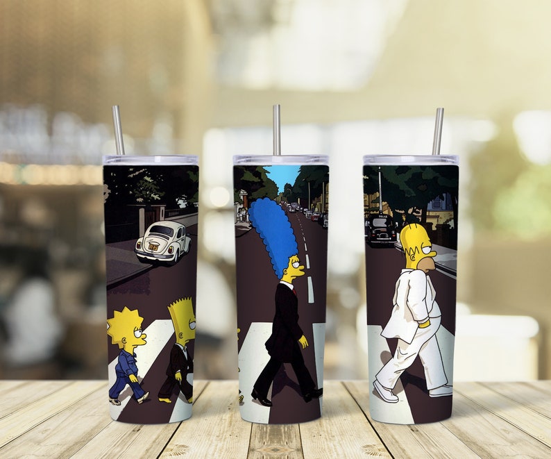 Simpsons Tumbler PNG, 20 Oz Skinny Sublimation Designs, Simpsons ...