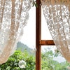 Pink and White Floral Printed Cotton Curtain, Ruffle Princess Coquette ...