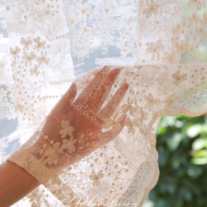 Lace Embroidered Sheer Curtain, French Country Style One Panel Window ...