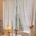 Floral Printed Lace Cotton Curtain, Coquette Ruffle Lace Flower Window ...