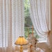 Floral Printed Lace Cotton Curtain, Coquette Ruffle Lace Flower Window ...