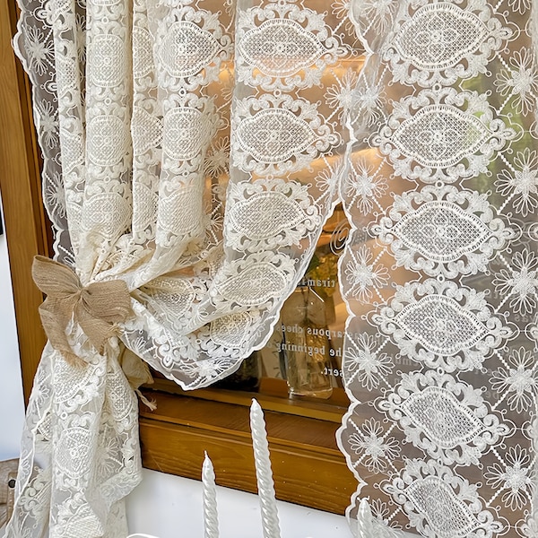 Lace Curtains - Etsy