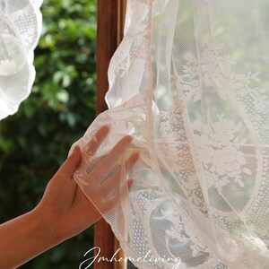 White Lace French Rococo Style One Panel Rod Pocket Window Curtain - Etsy
