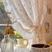 Pink and White Floral Printed Cotton Curtain, Ruffle Princess Coquette ...