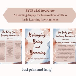 EYLF Updated V2.0 Printable Vision Outline Display Early Childhood ...