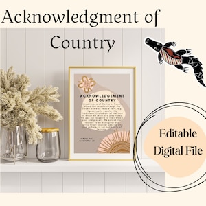Acknowledgement of Country Early Childhood Education EYLF V2.0 EDITABLE ...