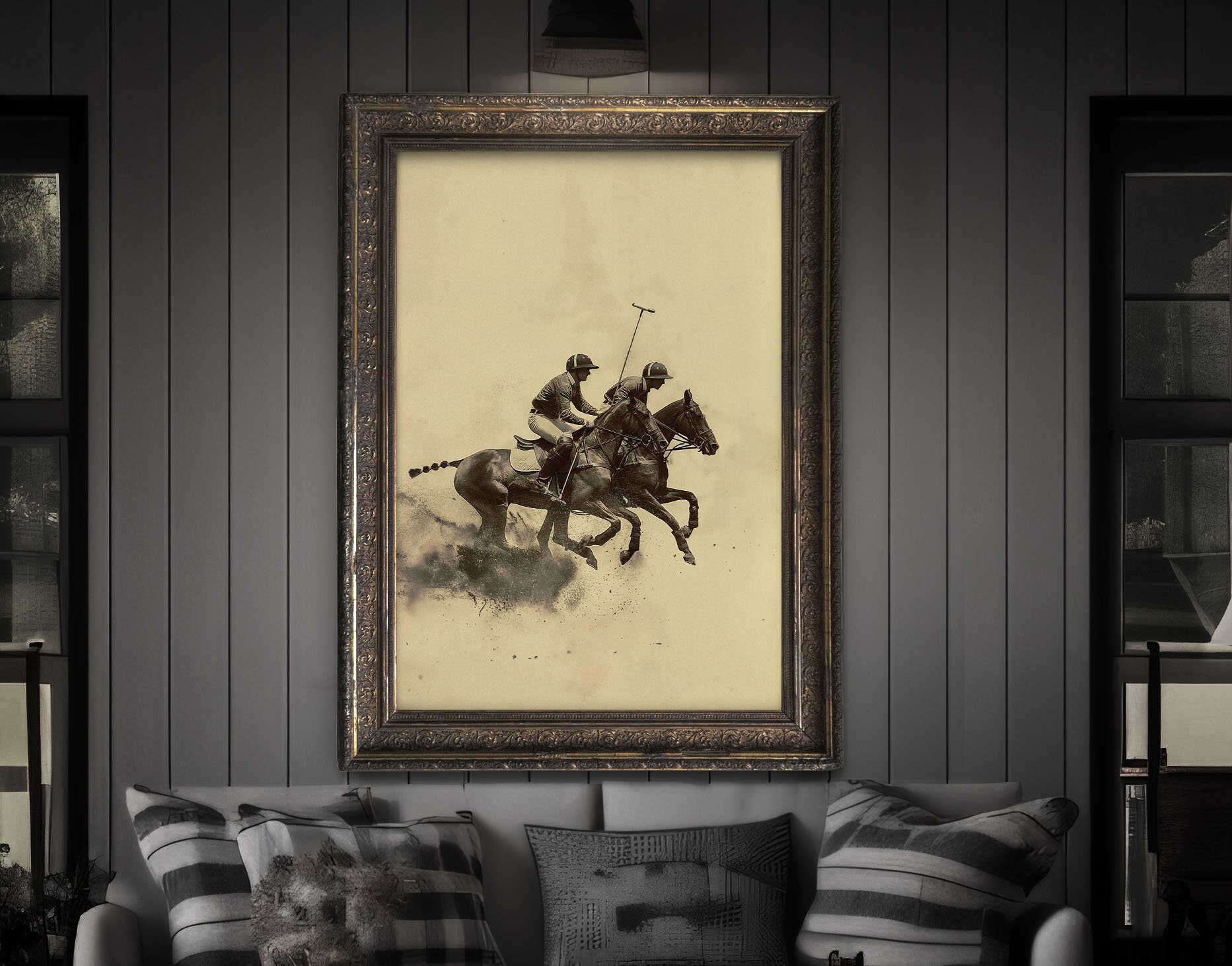 Vintage Polo Players Art Print: Equestrian Home Decor - Etsy