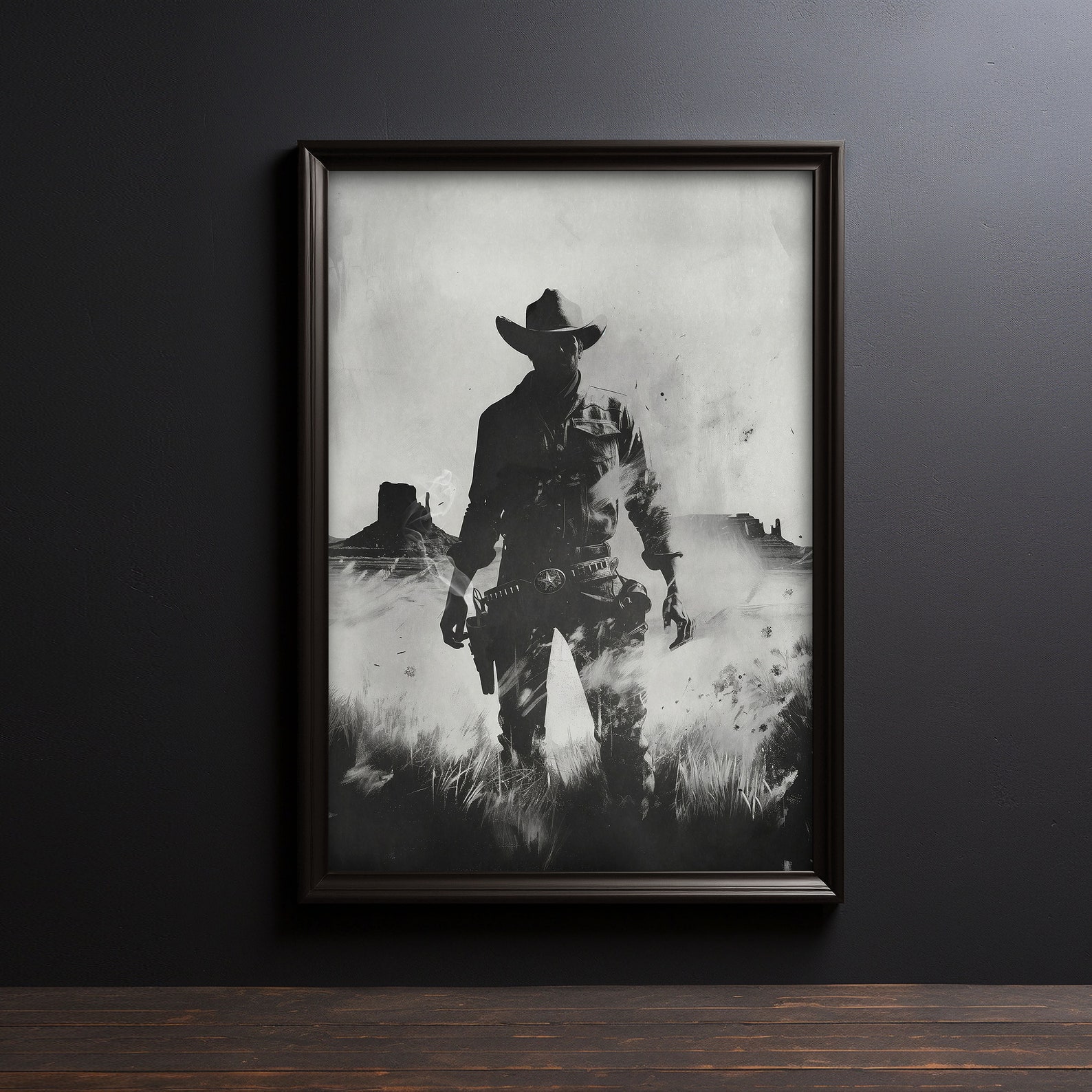 Western Cowboy Pop Art Print, Vintage Old West Ranch, Rustic Cowboy ...