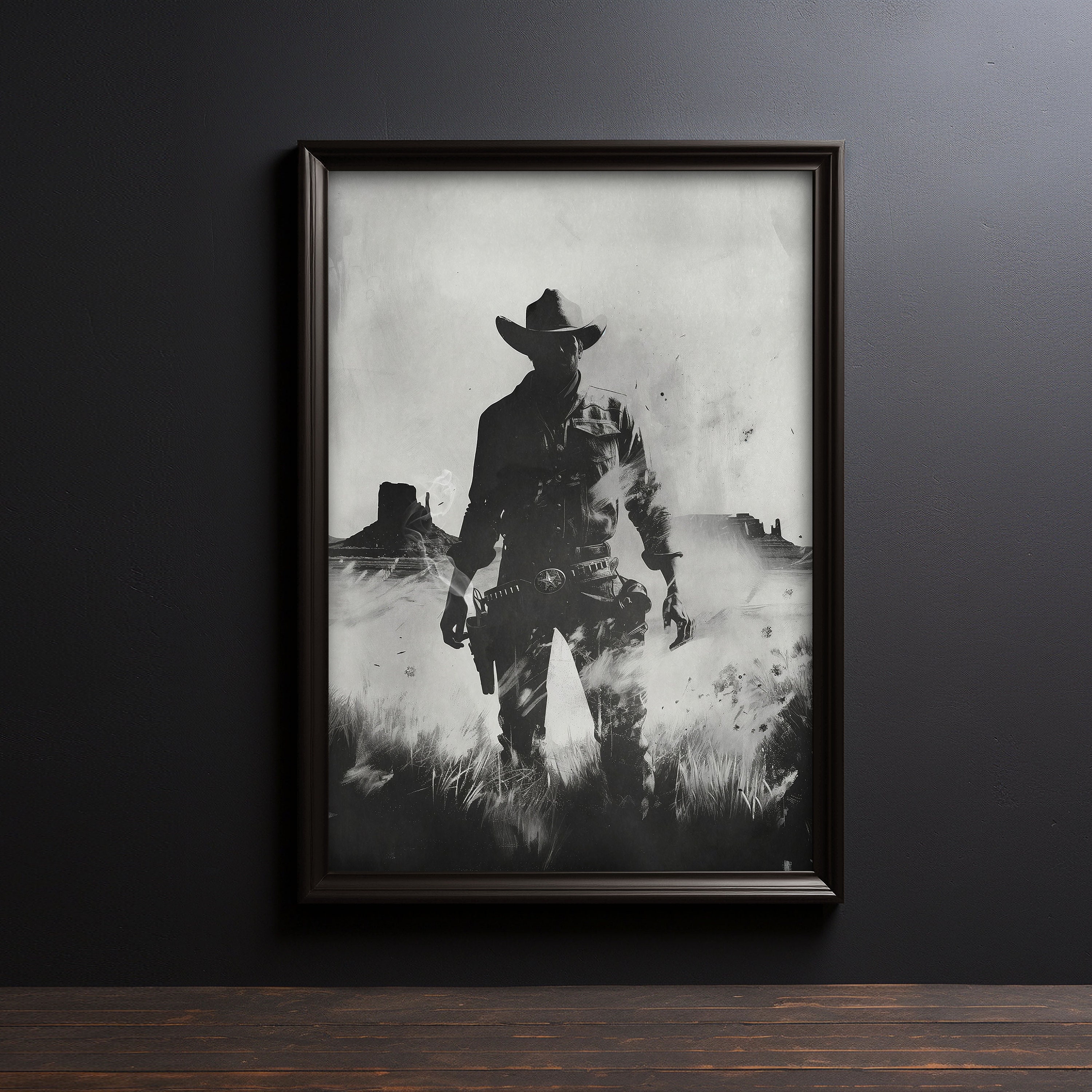 Western Cowboy Pop Art Print, Vintage Old West Ranch, Rustic Cowboy ...