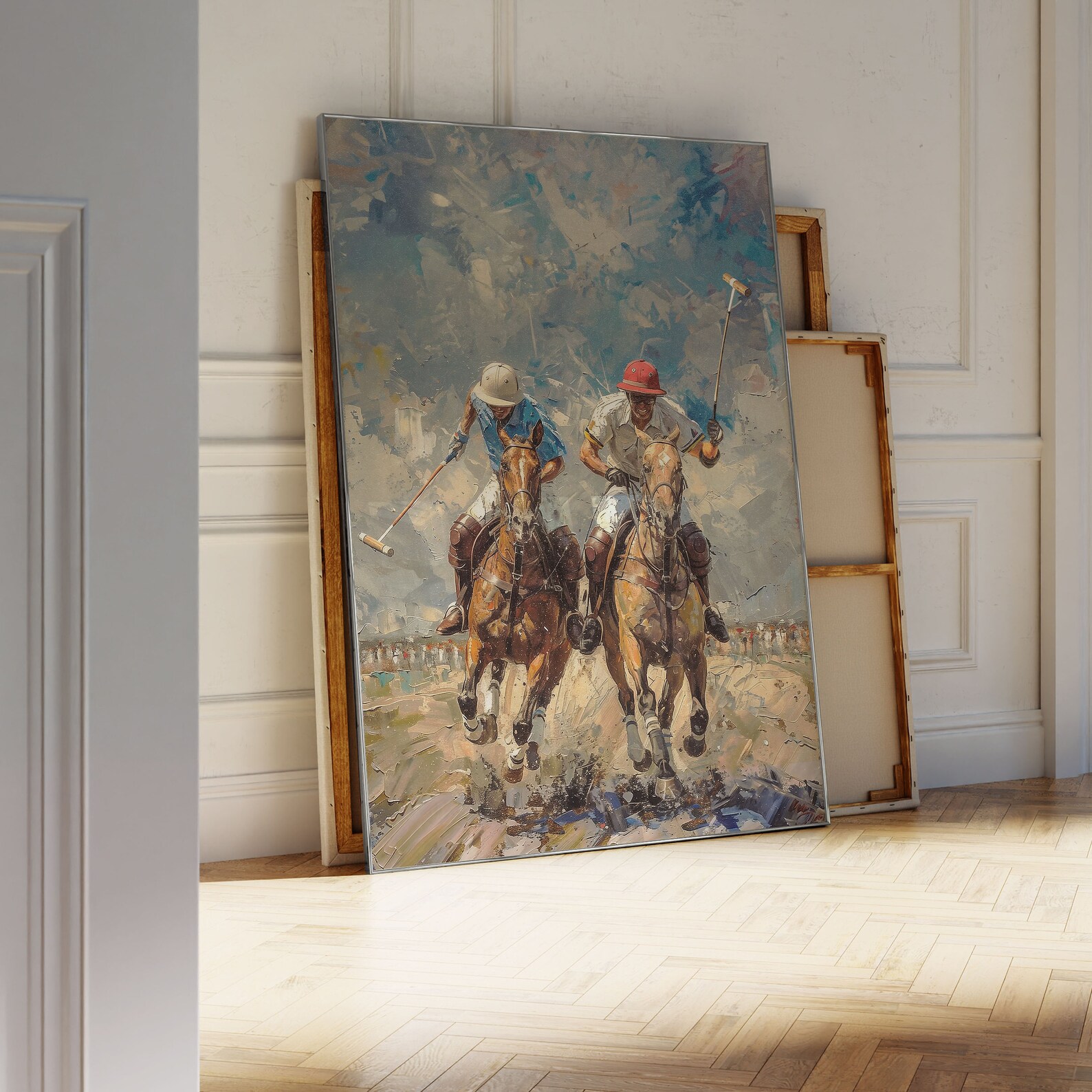 Vintage Polo Players Art Print: Retro Horse Wall Decor - Etsy
