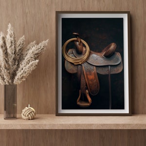 Vintage Horse Saddle Print: Equestrian Farmhouse Wall Art - Etsy