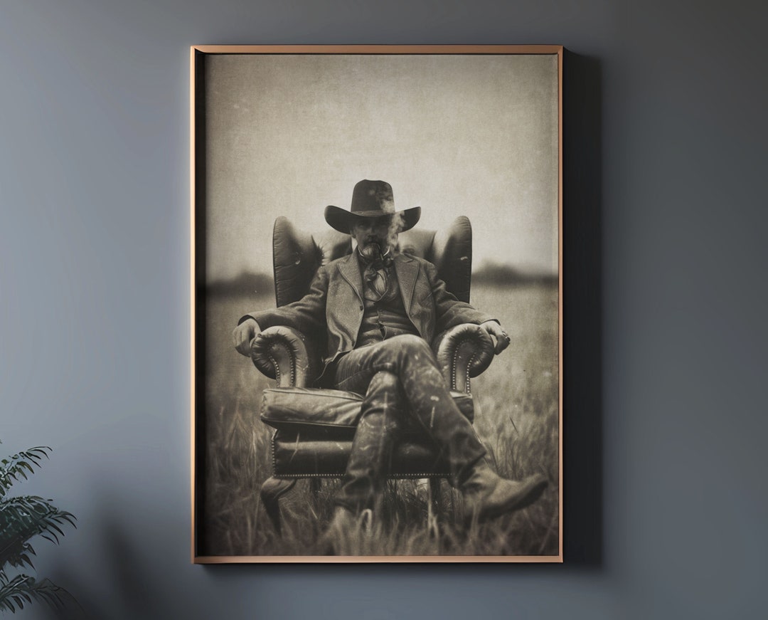 Texas Outlaw Vintage Art Print, Wild West Cowboy Poster - Etsy