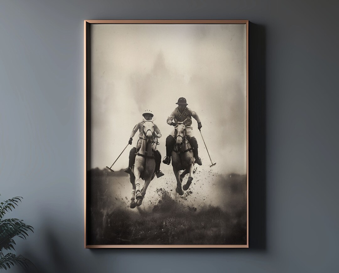 Vintage Polo Players Art Print: Equestrian Wall Decor - Etsy