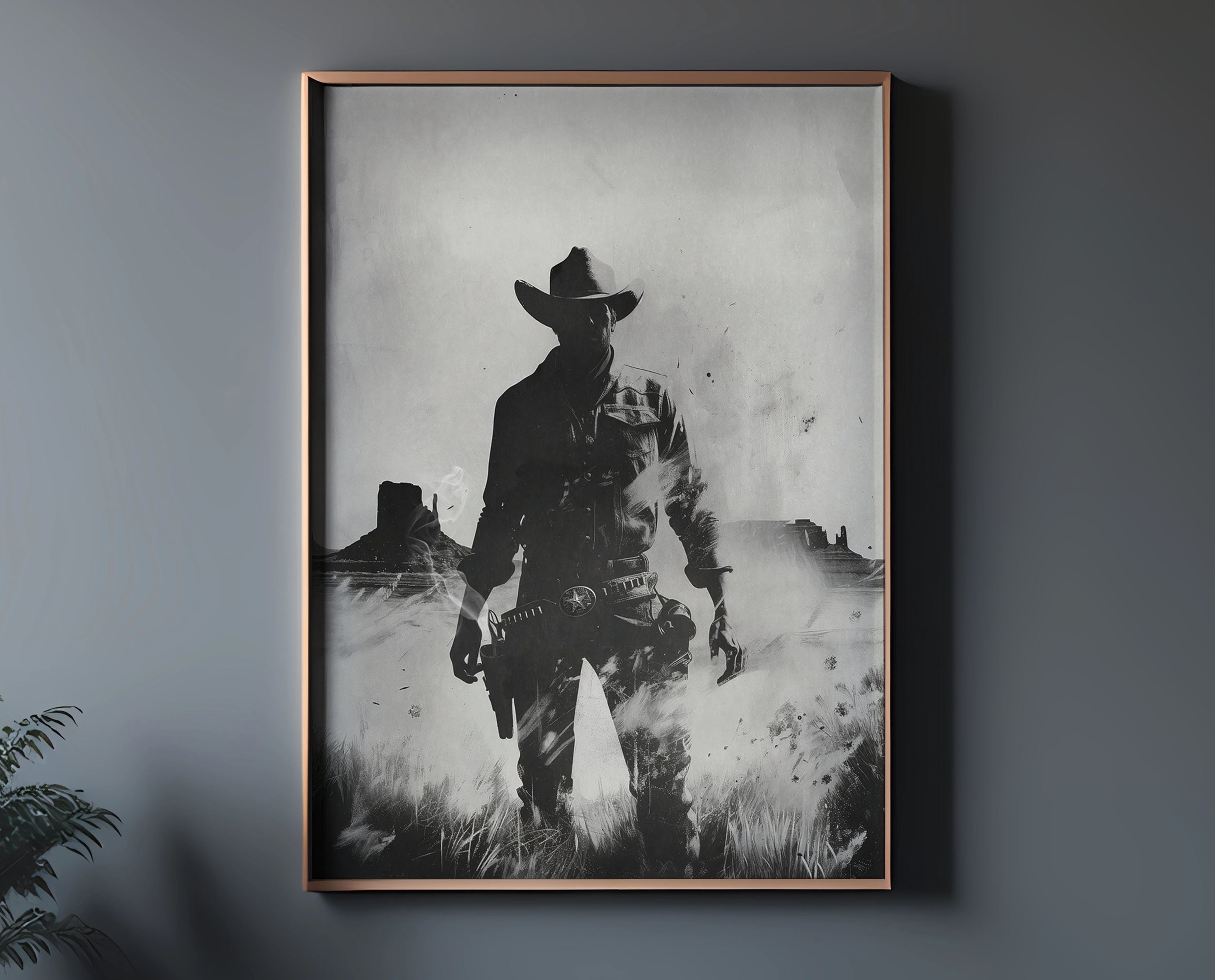 Western Cowboy Pop Art Print, Vintage Old West Ranch, Rustic Cowboy ...