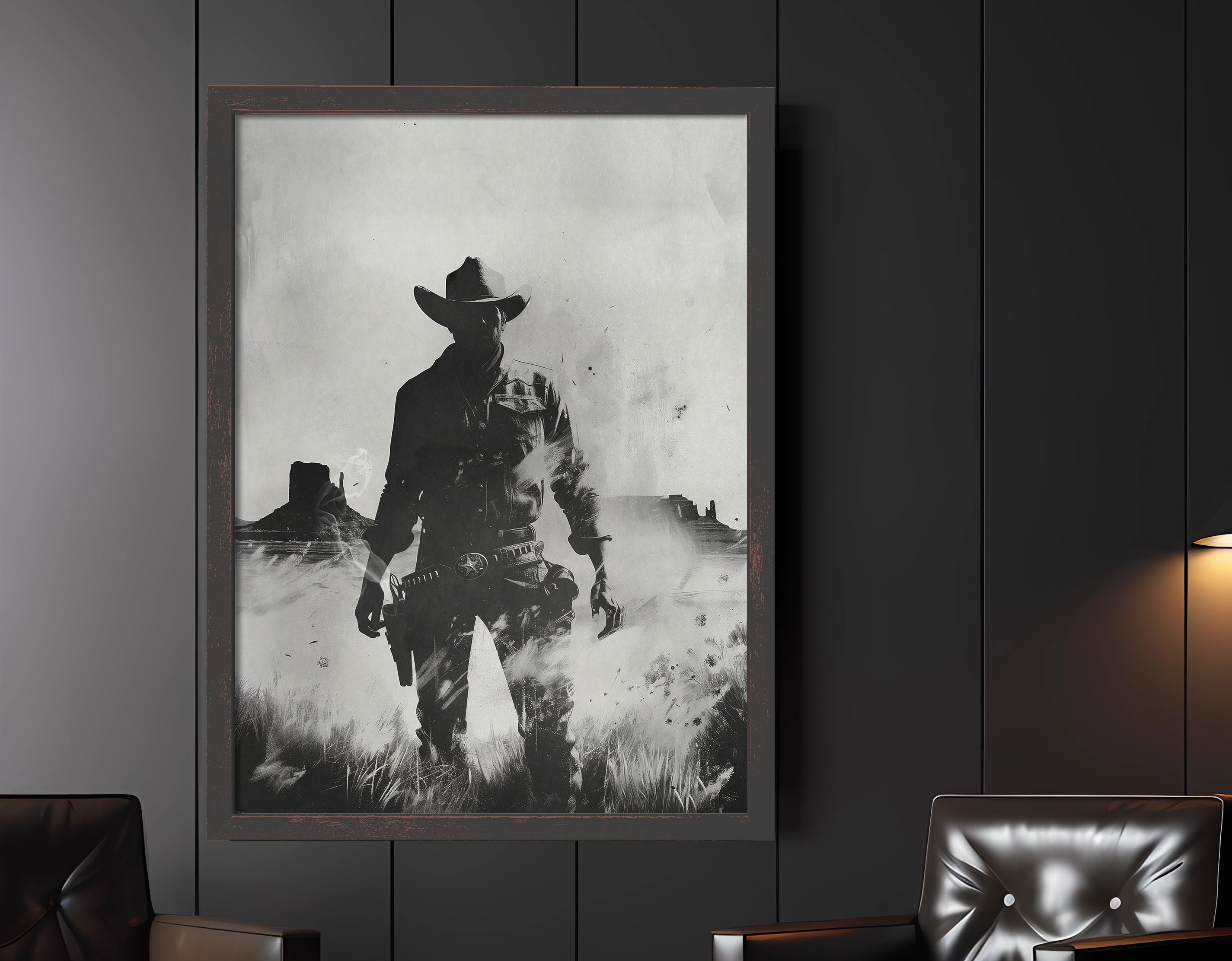 Western Cowboy Pop Art Print, Vintage Old West Ranch, Rustic Cowboy ...