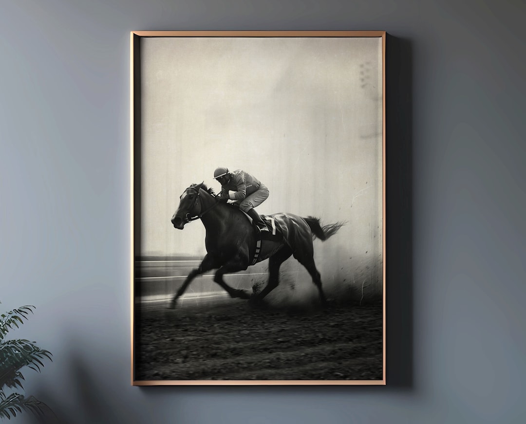 Vintage Horse Racing Print: Kentucky Derby Wall Art - Etsy