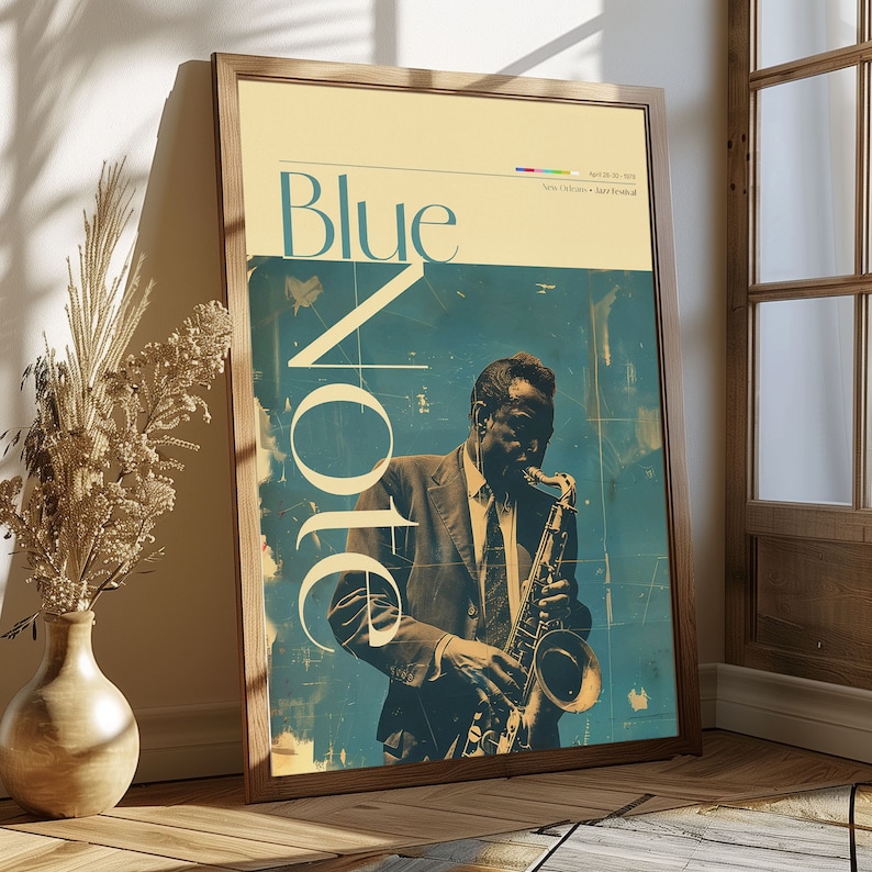 Blue Note Jazz Festival Art Print: Musician Wall Decor - Etsy