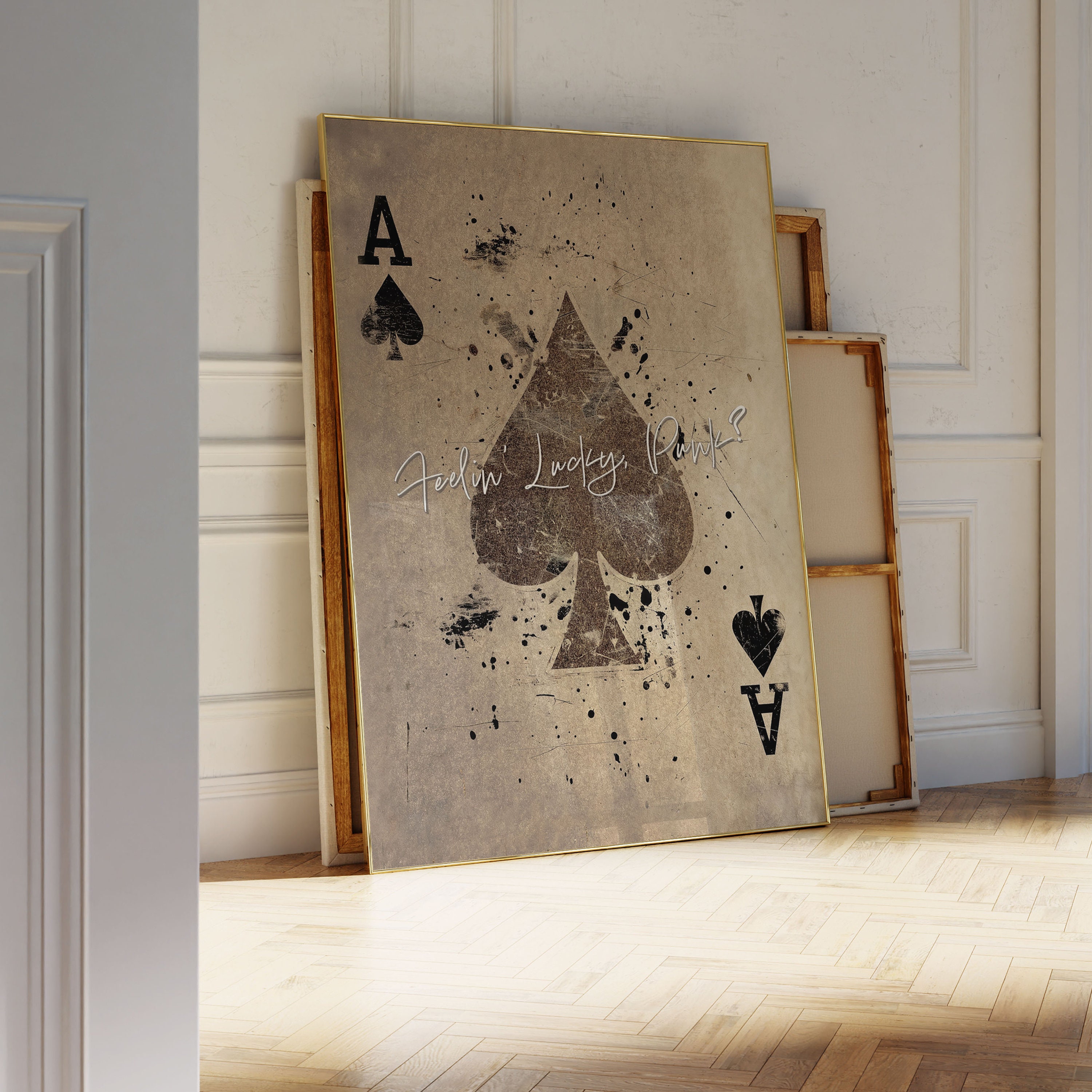 Ace of Spades Print, Playing Card Poster, Trendy Retro Art, Bar Decor ...