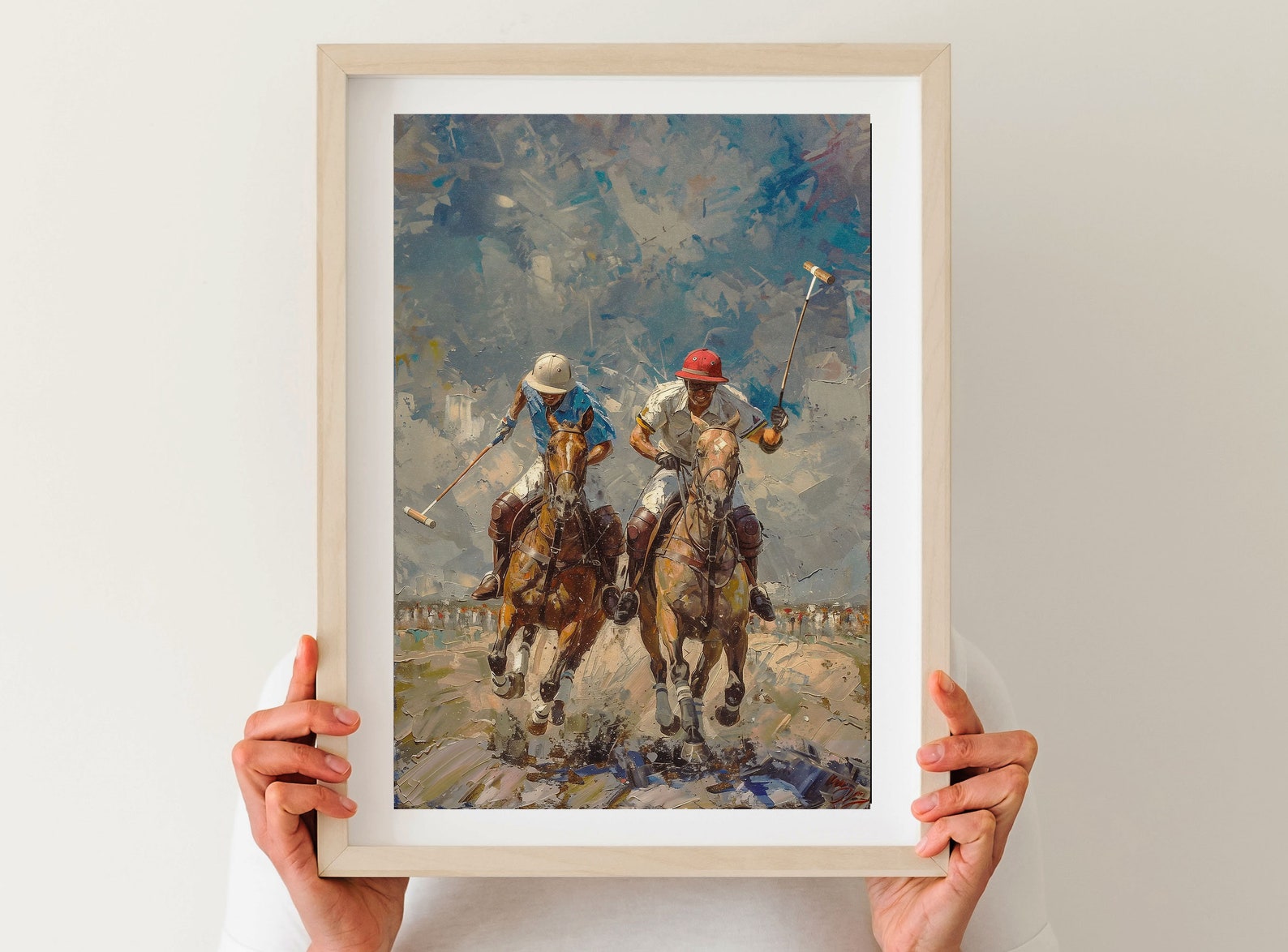 Vintage Polo Players Art Print: Retro Horse Wall Decor - Etsy
