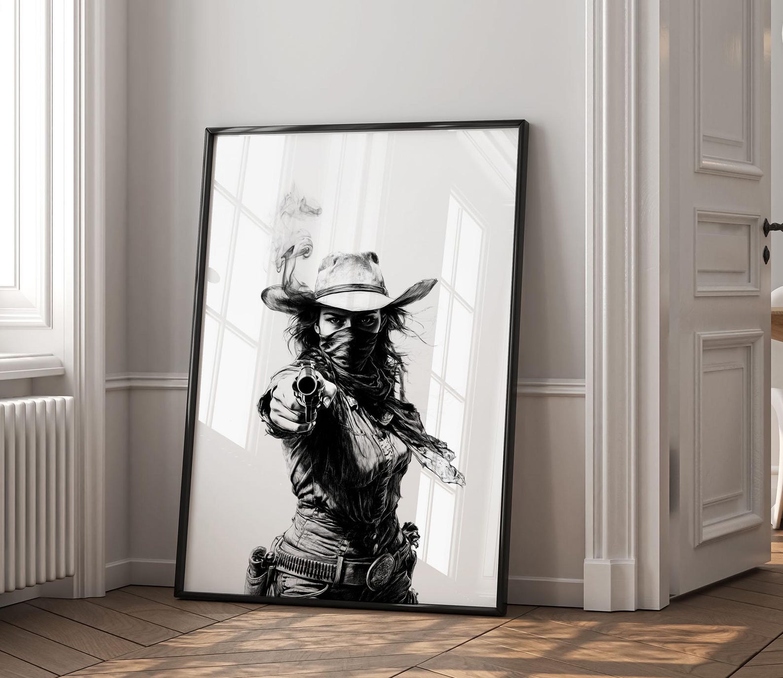 Cowgirl Outlaw Art Print: Wild West Texas Decor - Etsy