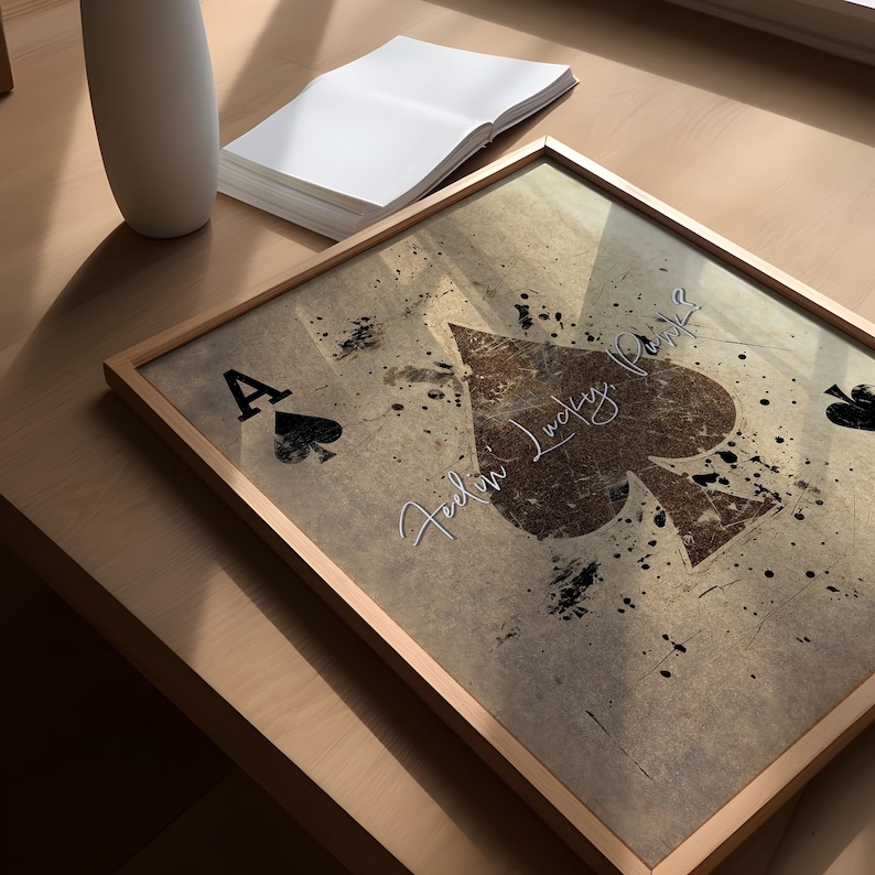 Personalized Ace of Spades Art Print: Western Bar Decor - Etsy