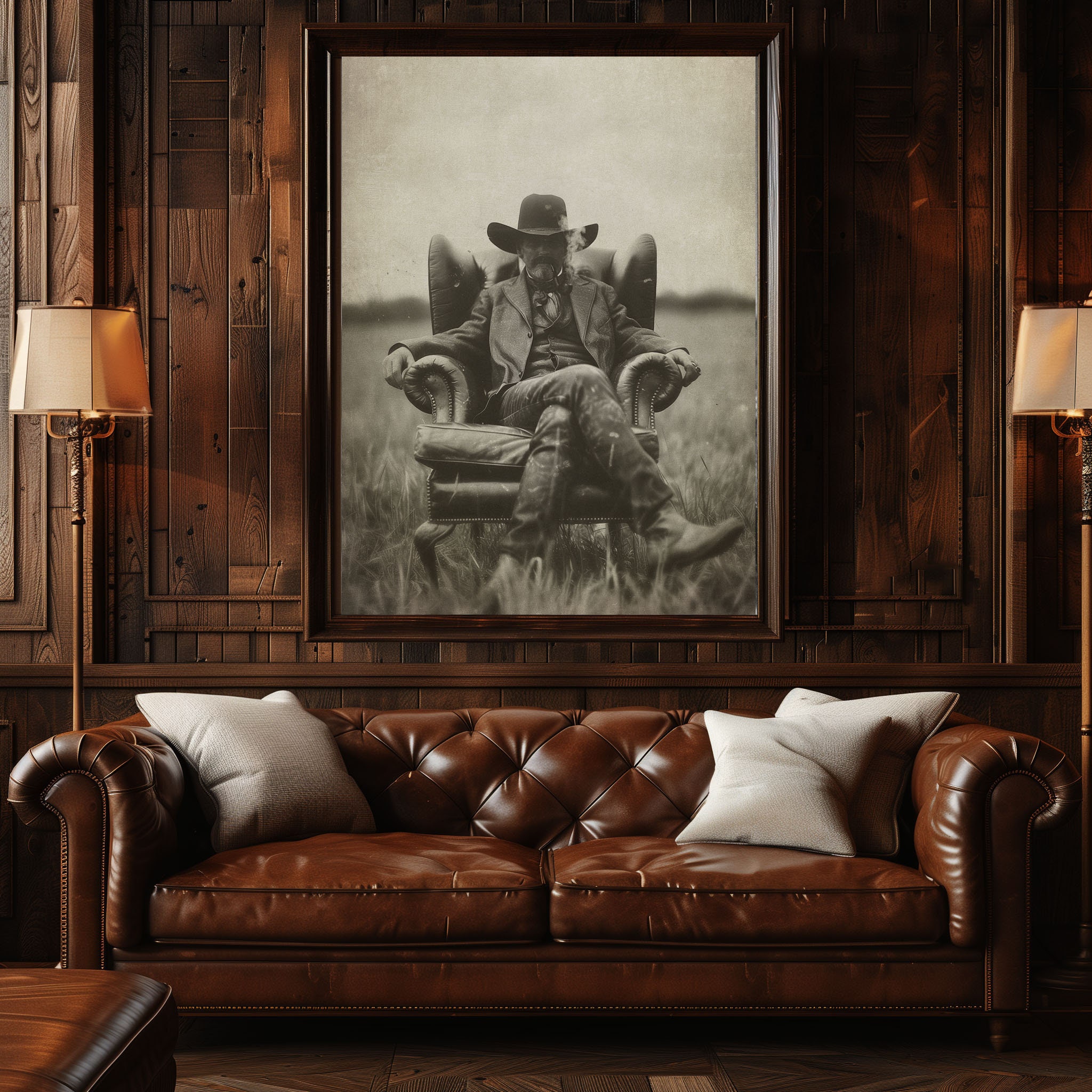 Texas Outlaw Wall Art, Wild West Frontier, Western Vintage Style, Sepia ...