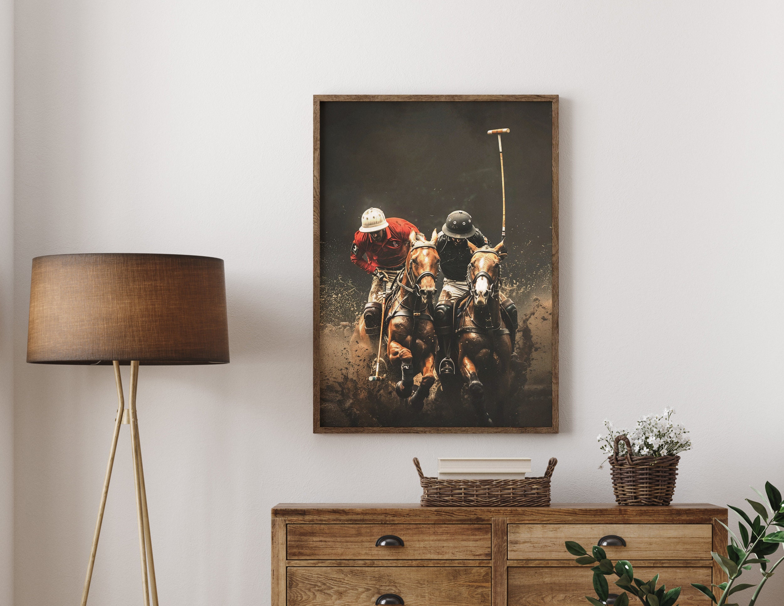 Vintage Polo Players Art Print: Equestrian Wall Decor - Etsy