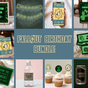 Fallout Birthday Party Bundle | Instant Download | Editable Template ...