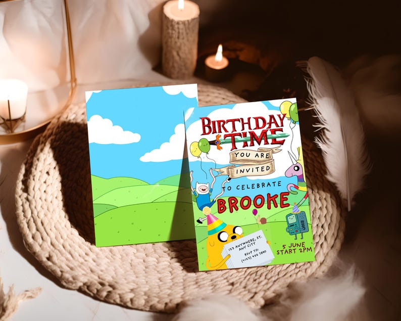 Adventure Time Birthday Party Invitation | Instant Download | Editable ...
