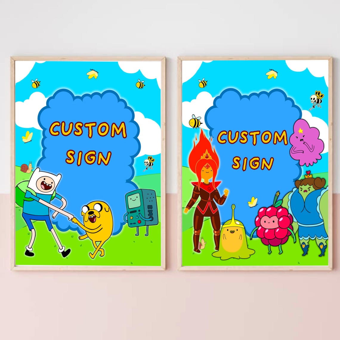 Adventure Time Birthday Signs | Instant Download | Editable Template ...