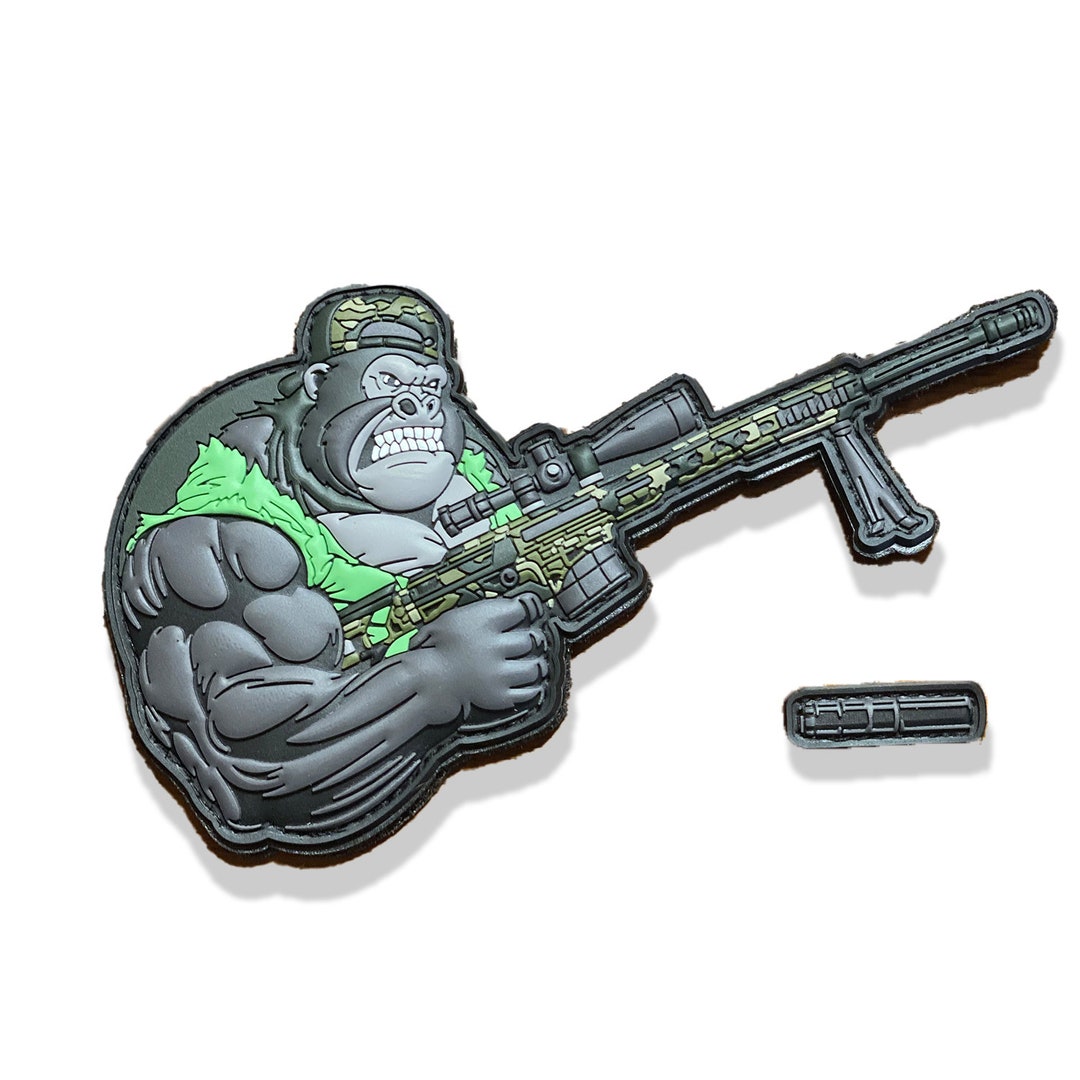 2A Gorilla Armed Animals 3D PVC Morale Patch Velcro - Etsy