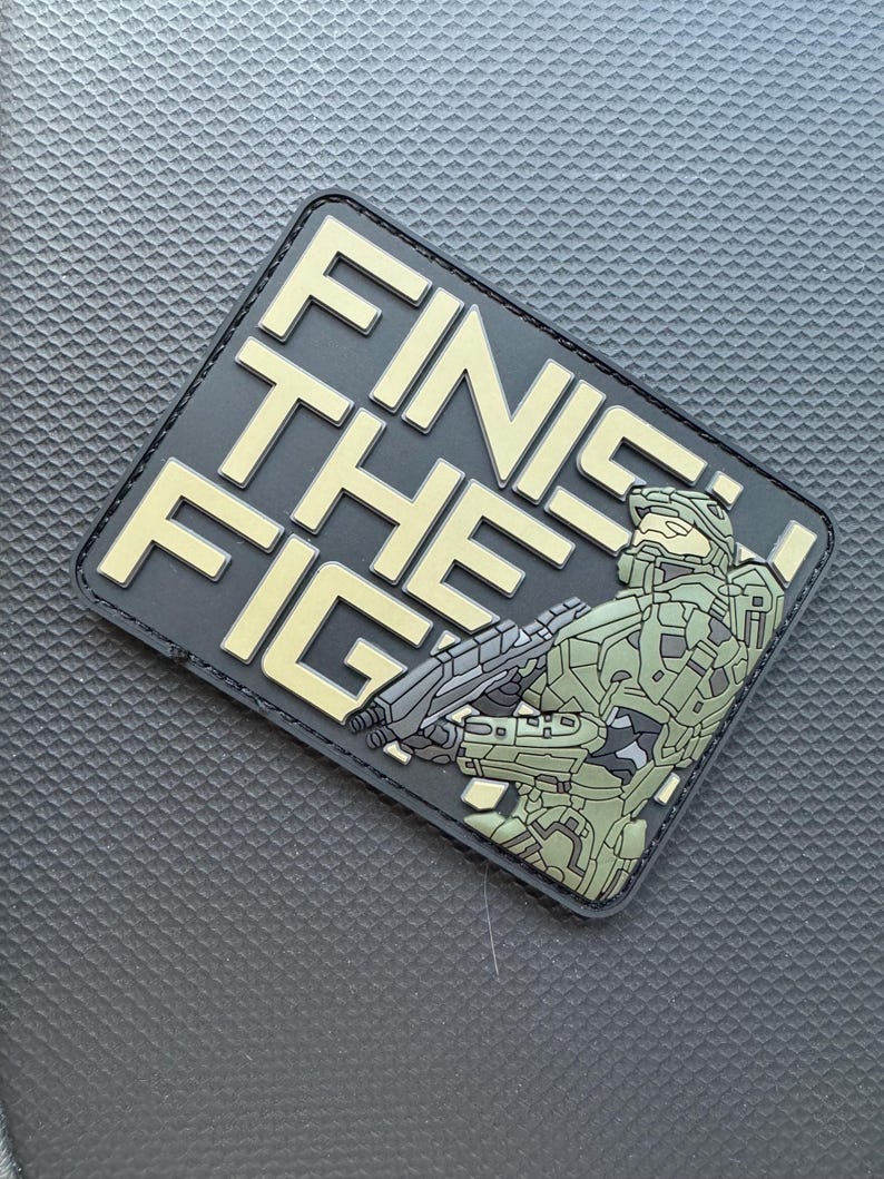 Halo: Finish the Fight! 3D PVC Morale Patch Hook & Loop - Etsy